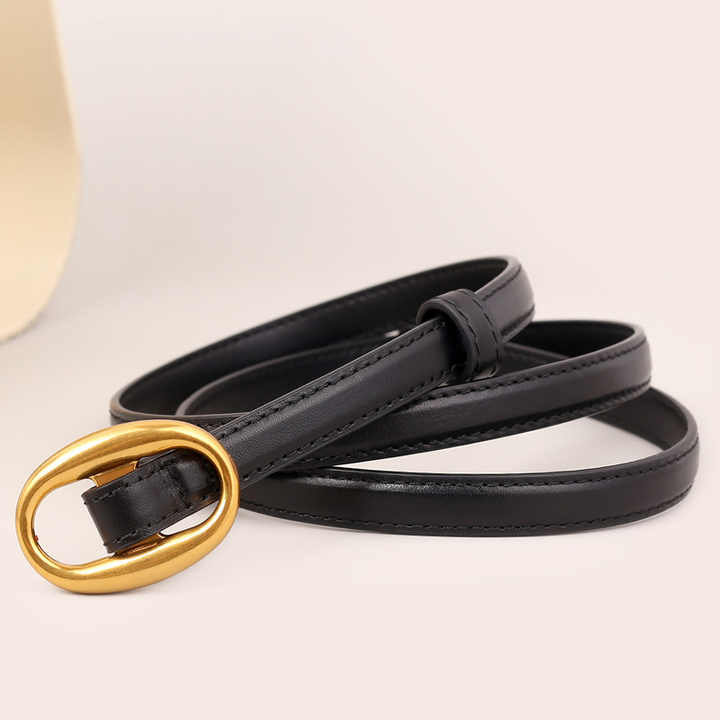 Custom Genuine Leather Women's Thin Belt Simple And Versatile In Summer ...