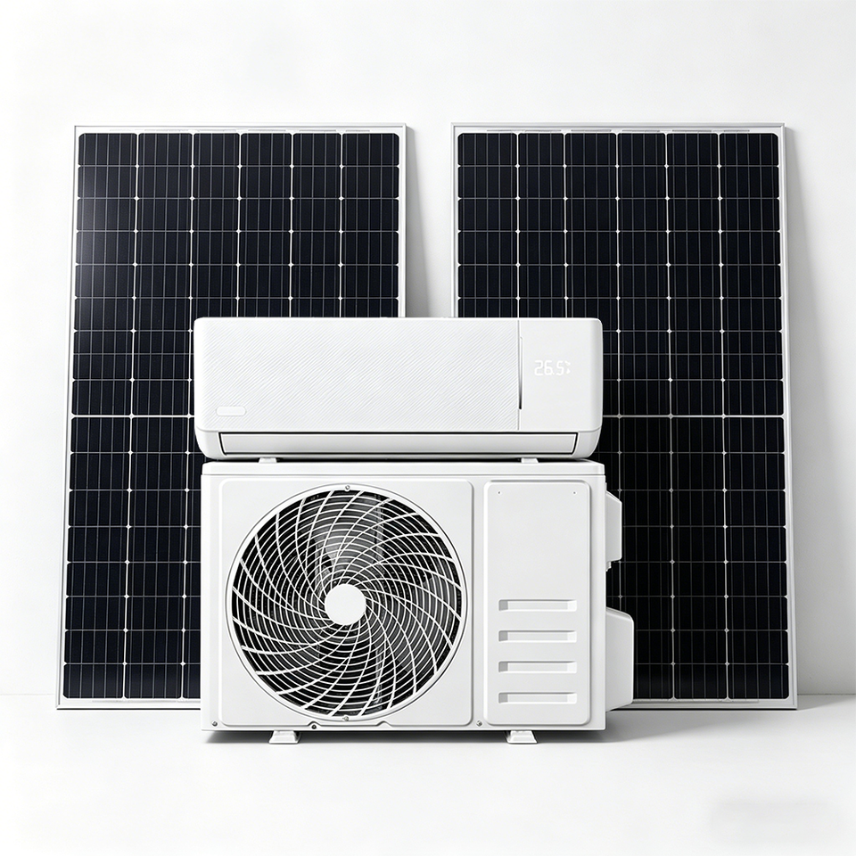 Split Type Air Conditioning Eco-friendly Solar Powered Auto-switch AC ...