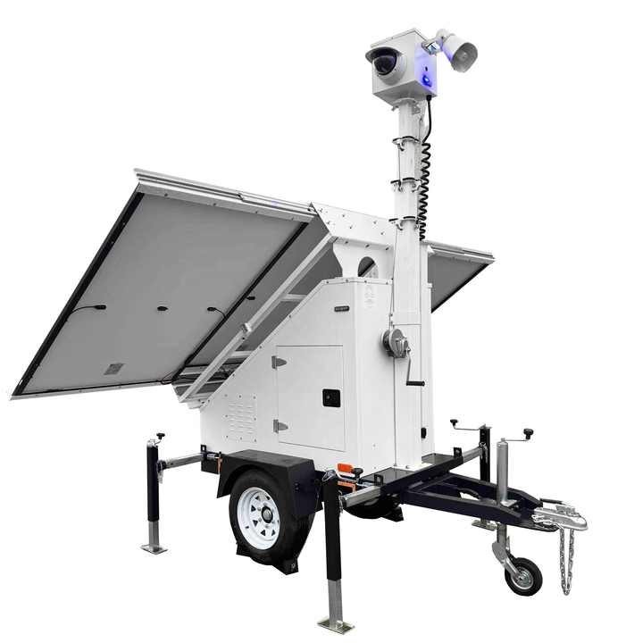 Security CCTV Camera Trailer Monitoring System for Construction Sites ...