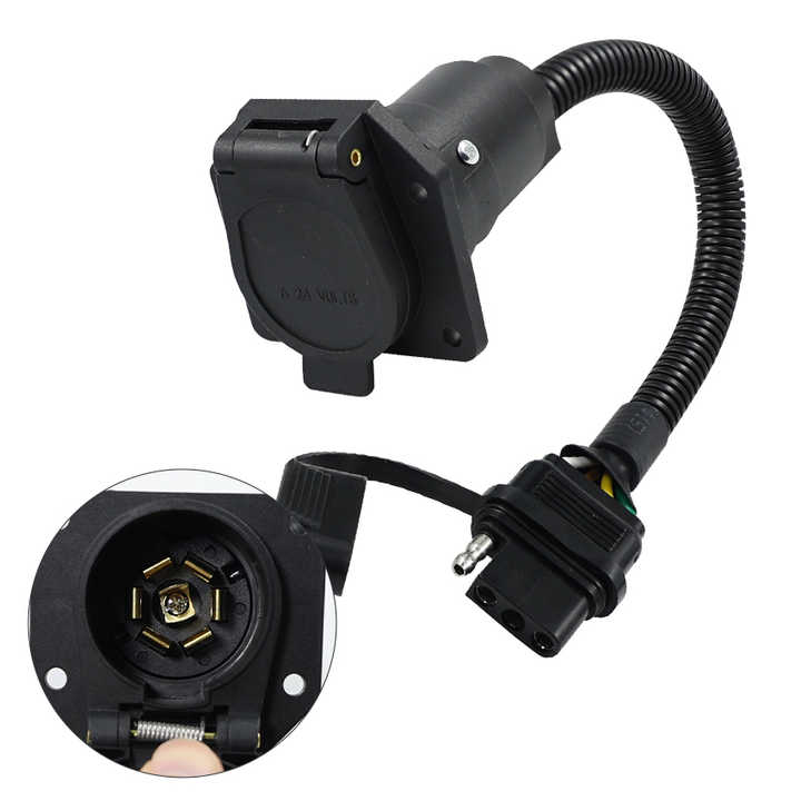 SAE 4-Core RV Trailer Wiring Harness Power Cable SAE 4-Pin Socket ...