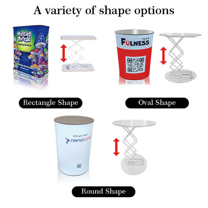 Custom Made Folding Portable Bar Counter Pop up Square Display Table ...