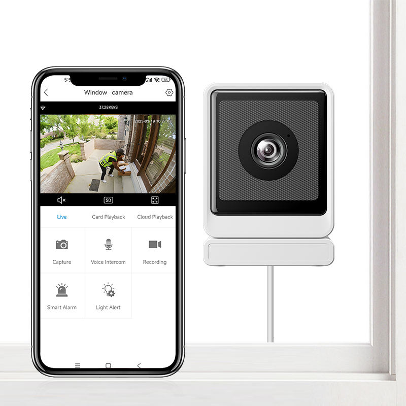 Smart WIFI Window Camera - 2MP HD Mini Camera with Siren
