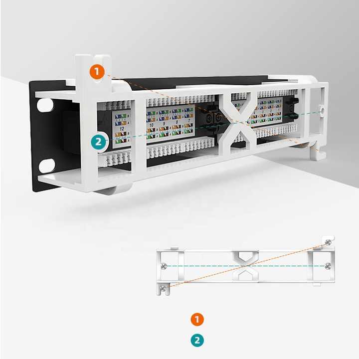 Enmane Wall Mount Vertical or Horizontal Installation 12 Port RJ 45 IDC ...