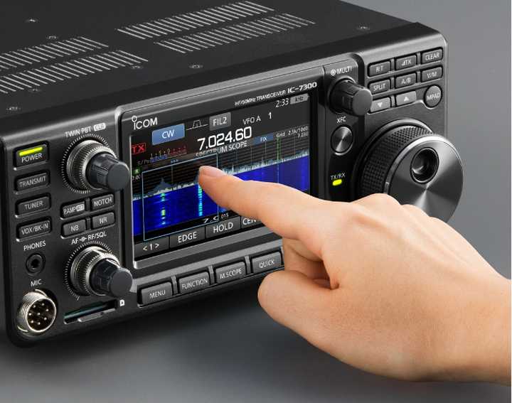 Icom IC-7300 100W HF Transceiver for Walkie-Talkie and Mobile Radio Use Covering 0.030 - 74.800 ...