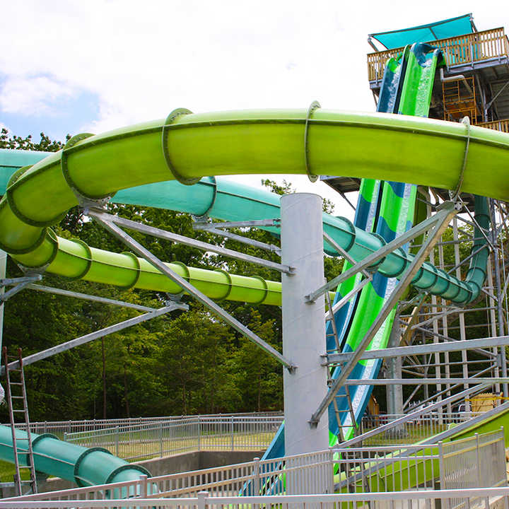 Outdoor Attraction Swimming Pool Fiberglass Water Parks Slide Outdoor ...