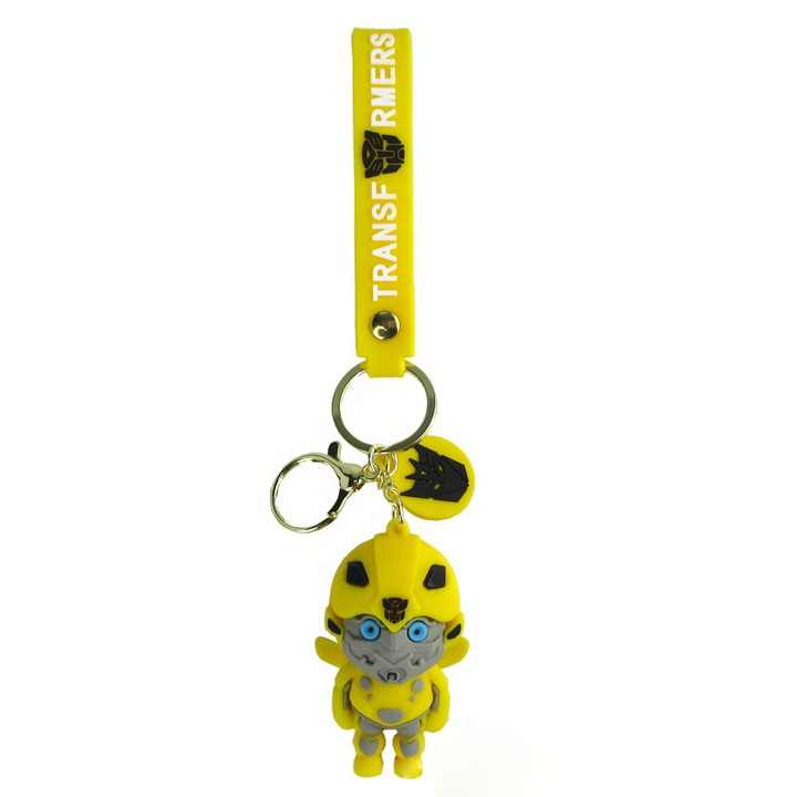 3D PVC Keychains Cartoon Robot Character 3D Doll Key Chain Logo Key ...