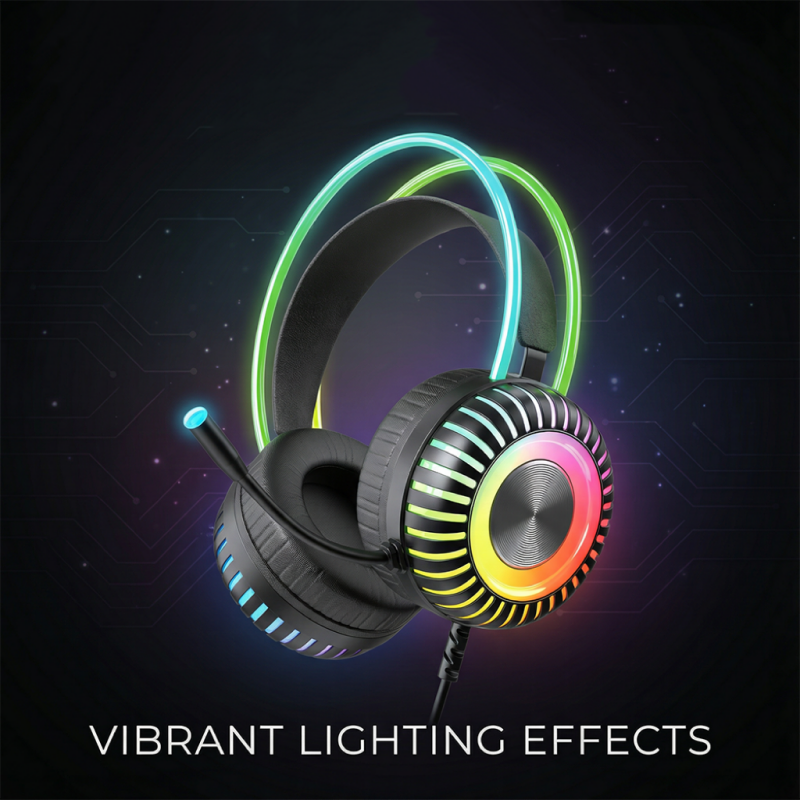 Wired Over Ear Gaming Headset Noise Cancelling With Mic USB Connector ...