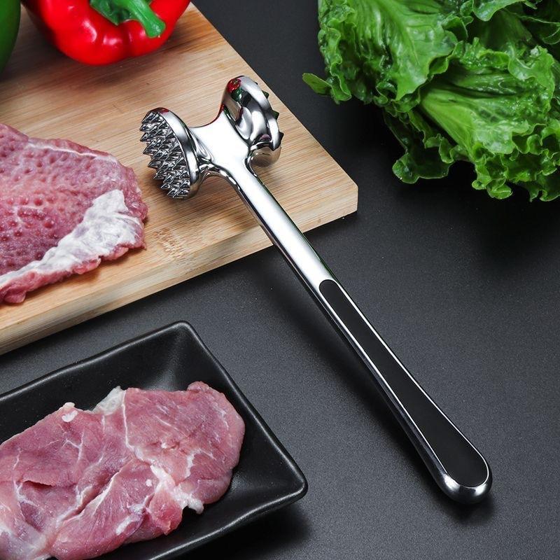 Dual-Sided Alloy Meat Hammer Tenderizer for Steak, Chicken, and Pork ...
