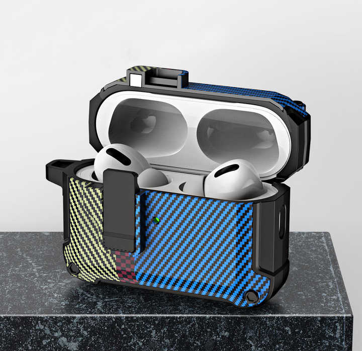 Carbon Fiber Shockproof Hard Protective Headphone Cases with Lock for ...