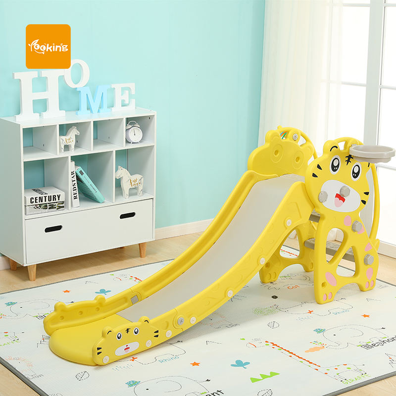 Cartoon Tiger Playground Baby Single Slides Custom Logo
