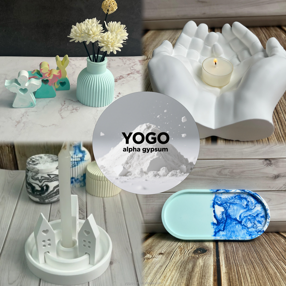 High White 97% Plaster Powder No Shrinking Painting Gypsum High ...