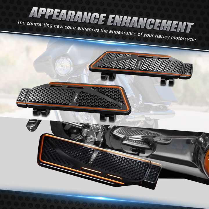 Nicecnc Adjustable Chrome Rider Footboards for Harley FLSTC