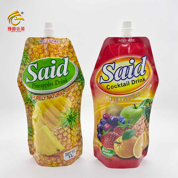 1L Stand up Security Fruit Juice Jelly Liquid Spout Pouch Custom ...
