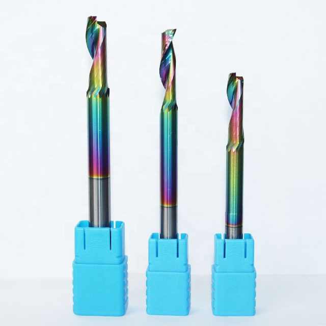 DLC Coated Single Flute Milling Cutter 10mm Shank Diameter CNC Router ...