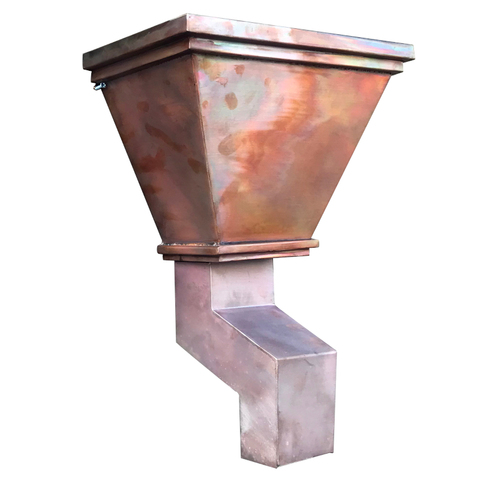Japanese style copper rain chain for gutter instead of down spot as ...