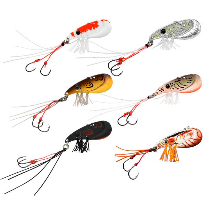 OEM 3D Crazy Shrimp Vibration 15g Metal VIB Sinking Blade Spoon Fishing ...