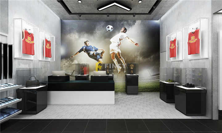 Sport Clothes Shop Interior Design - Customized Display Racks