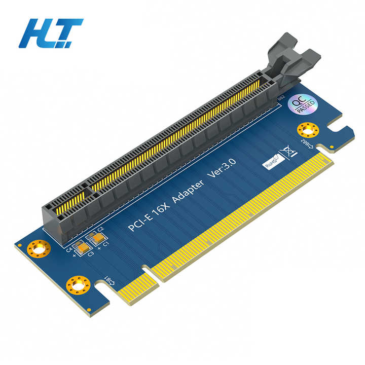 PCI Express 3.0 X16 Riser Card Extender 16X Male Female 90 Degree Slot ...