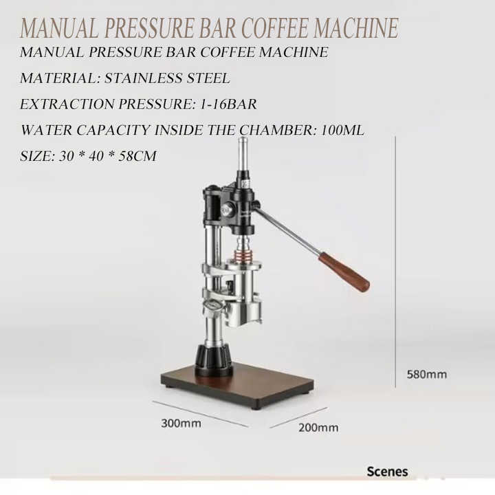 Hand-Pressed Coffee Machine Manual Espresso Commercial Home Extraction ...