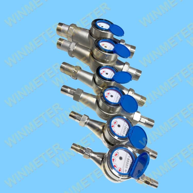 DN32 Multijet 304/316 SS Threaded Water Meter R160 Multi-purpose for ...