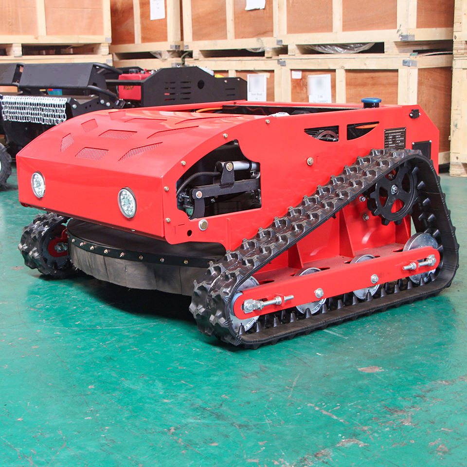 Gasoline Powered 4-Stroke DIY Remote Controlled Tracked Lawn Mower ...