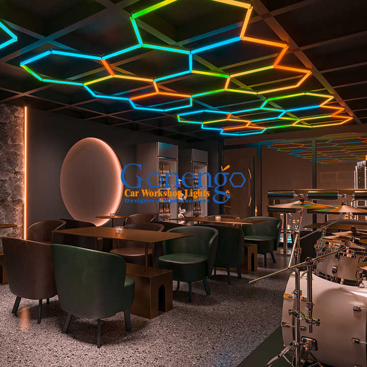 RGB Hexagonal LED Lights - Modern Indoor Lighting Solutions