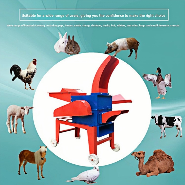 New Electric Animal Feed Crusher Pellet 1 Ton/H Capacity Carbon Steel ...