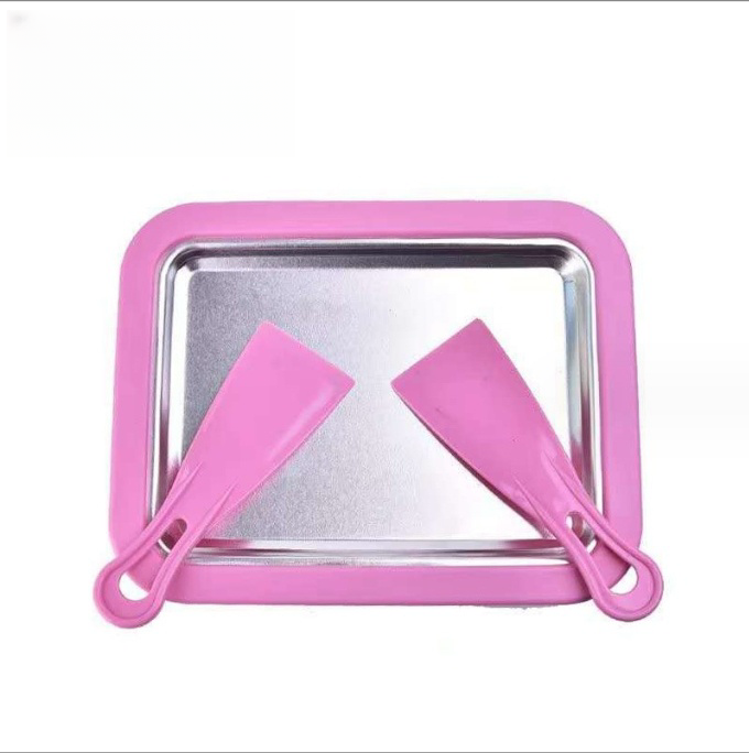 Ice Cream Roller Plate Pan with 2 Spatulas - Easy DIY