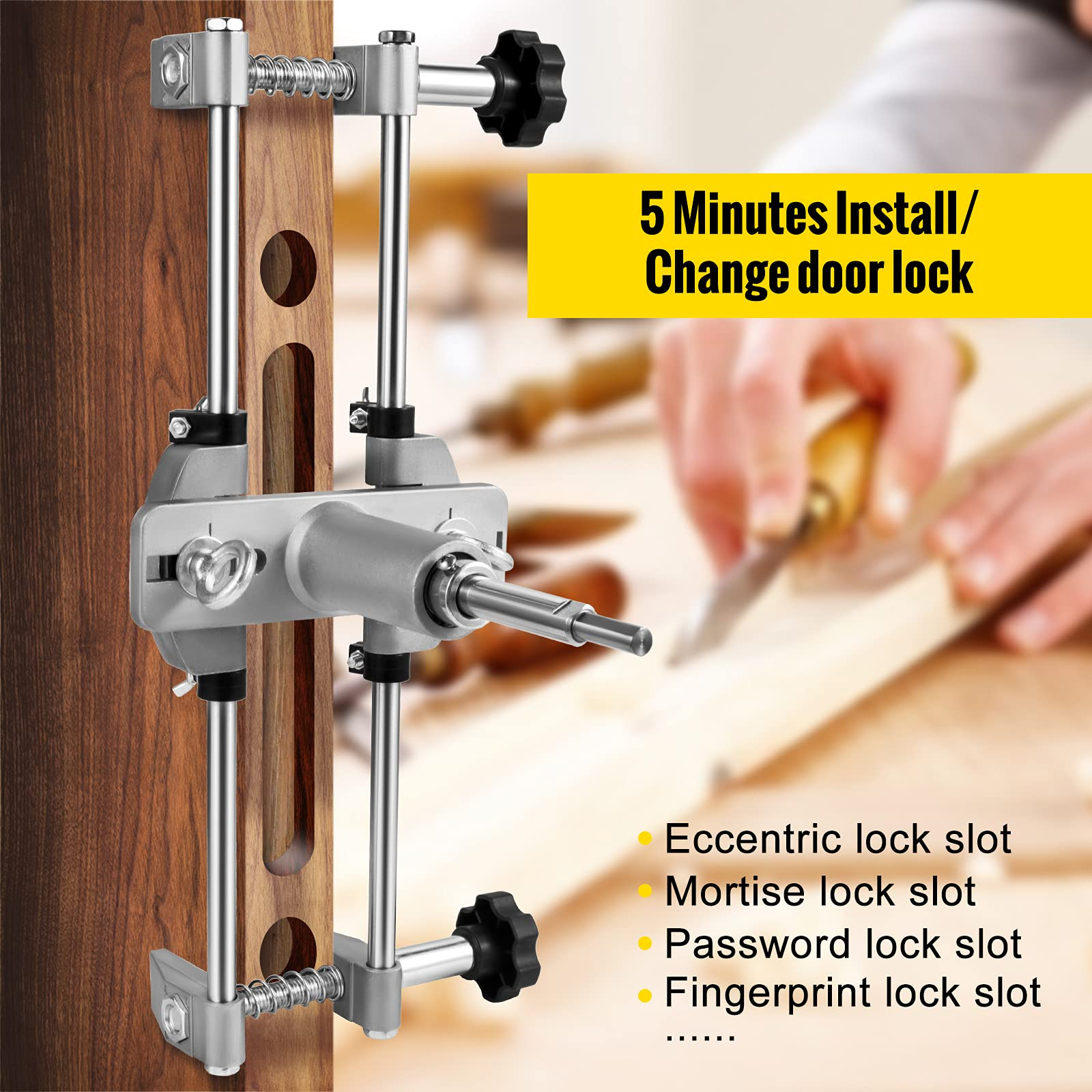 Door lock installation kit hole saw kit for installing lock mortising ...