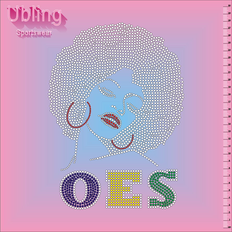 Free Sample Stable Glass Rhinestone Custom Transfer Designs OES Iron on ...