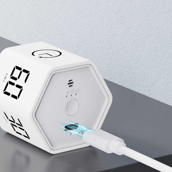 Visual Timer Learning Dedicated Cube Flip Pomodoro Timer Rotating Clock Hexagon Productivity ...