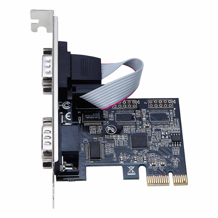 AX99100 2 Serial Port Expansion Card PCIe RS232 DB9 Computer Expansion Riser Card with 2 Serial ...