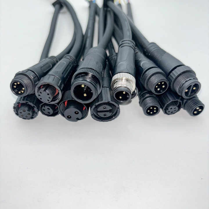 M12/M10 Male to Female Connector 2/3/4/5/6 Pin IP67 Waterproof Cable ...