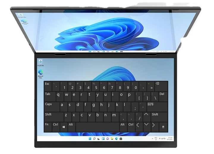 Full Size Dual IPS Screen Laptop 14 Inches Double Screen Core N95 ...