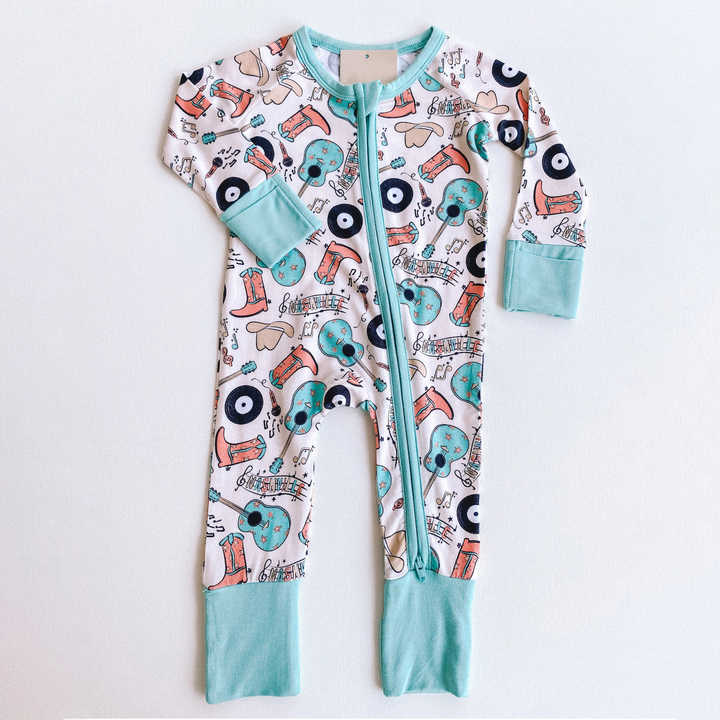 Manufacturer Custom Children Bamboo Print Pajamas Newborn Infant Footie ...