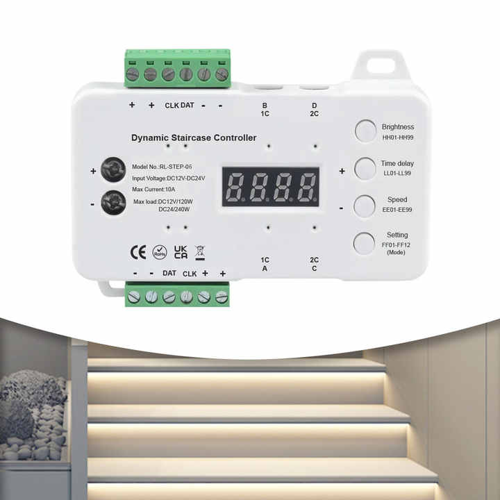 28Steps Smart Stair LED Motion Sensor Light Strip Indoor Motion Night ...