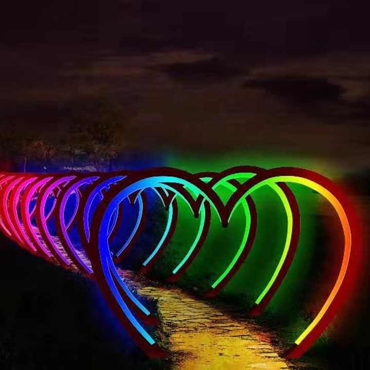 Heart Shape Motif 3D Tunnel Led Christmas Arch Motif Light| Alibaba.com