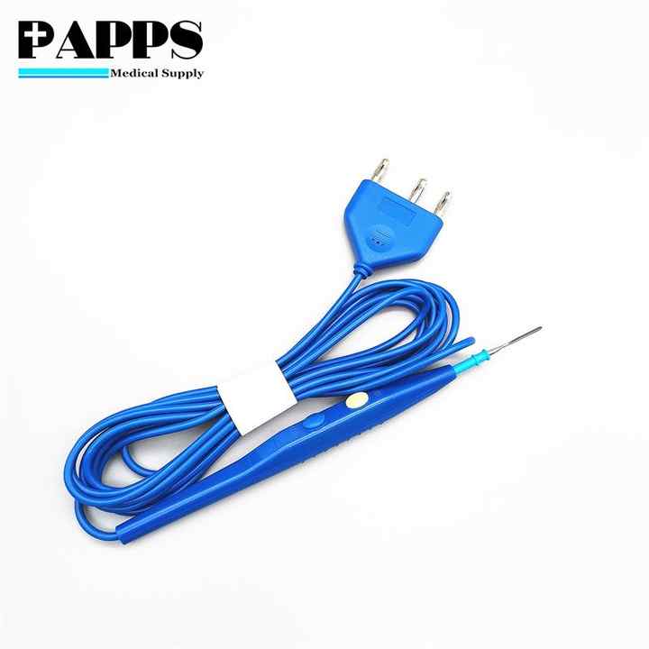 Disposable Blue Electro Surgical Diathermy Pencil With CUT and COAG ESU ...
