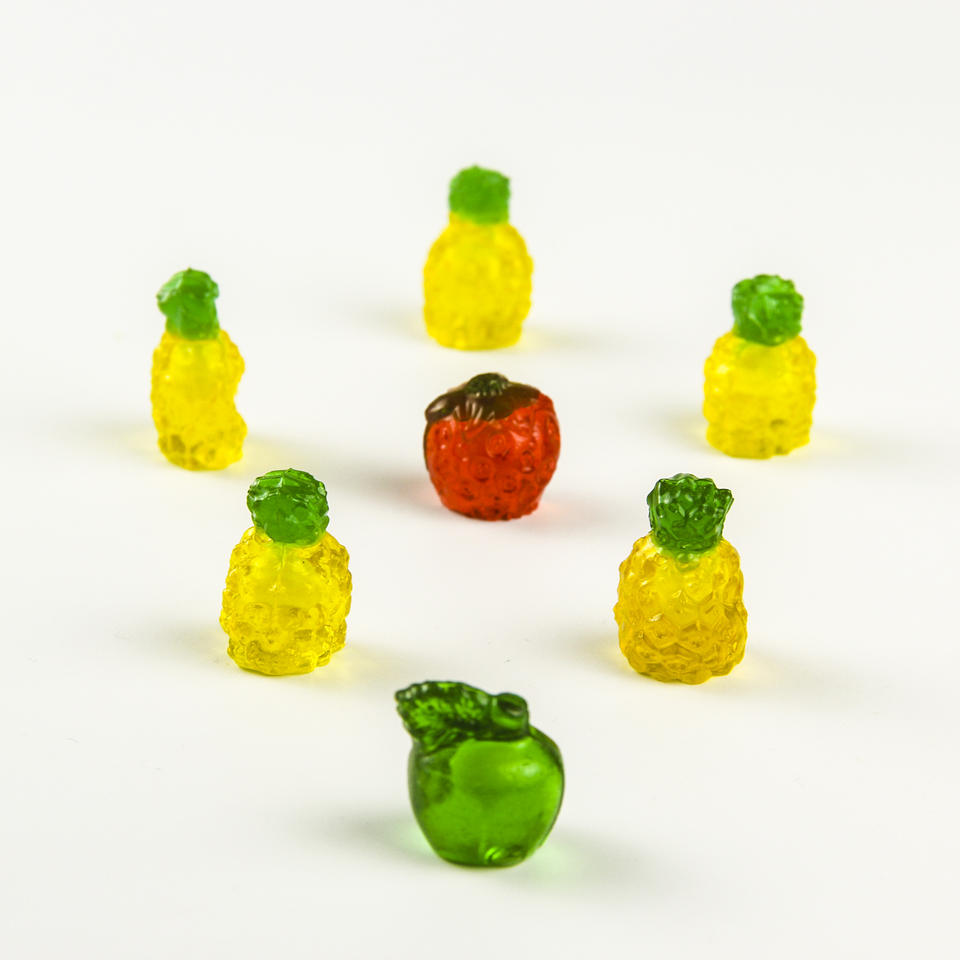 4D Pineapple Gummy Candy - Fruity Flavor, Soft Chewy Texture, 3D ...