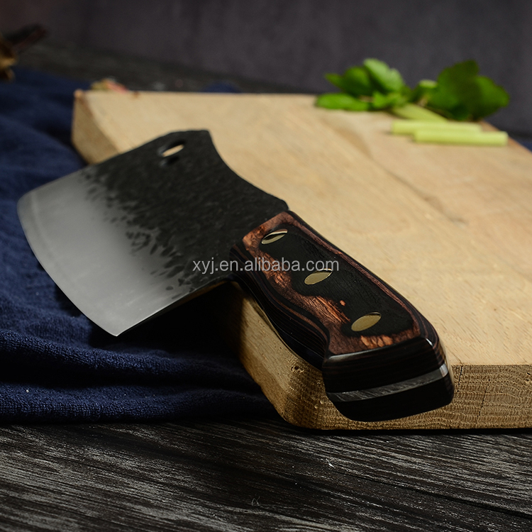 Xingye Full Tang Pakka Wood Handle Hammer Blade Stainless Steel Meat ...