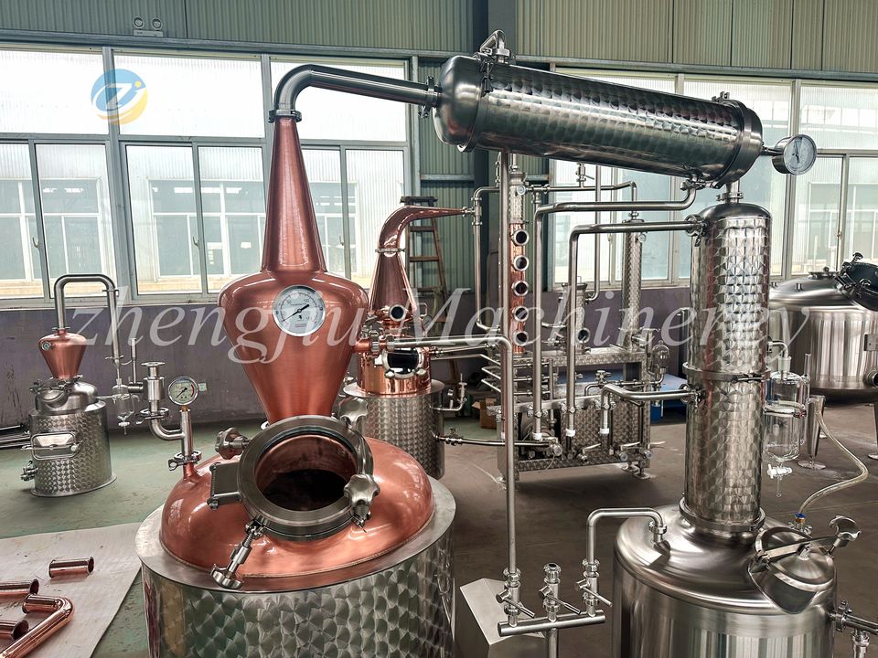 ZJ 100L 150L Copper Essential Oil Distiller Rose Water/LemonGrass ...