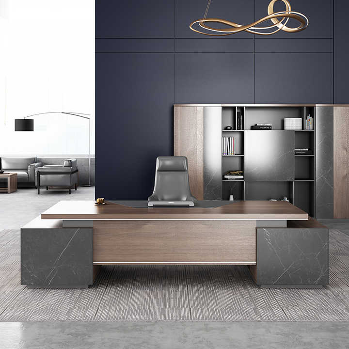 Luxury Manager Desk Workstation - Modern Executive Office
