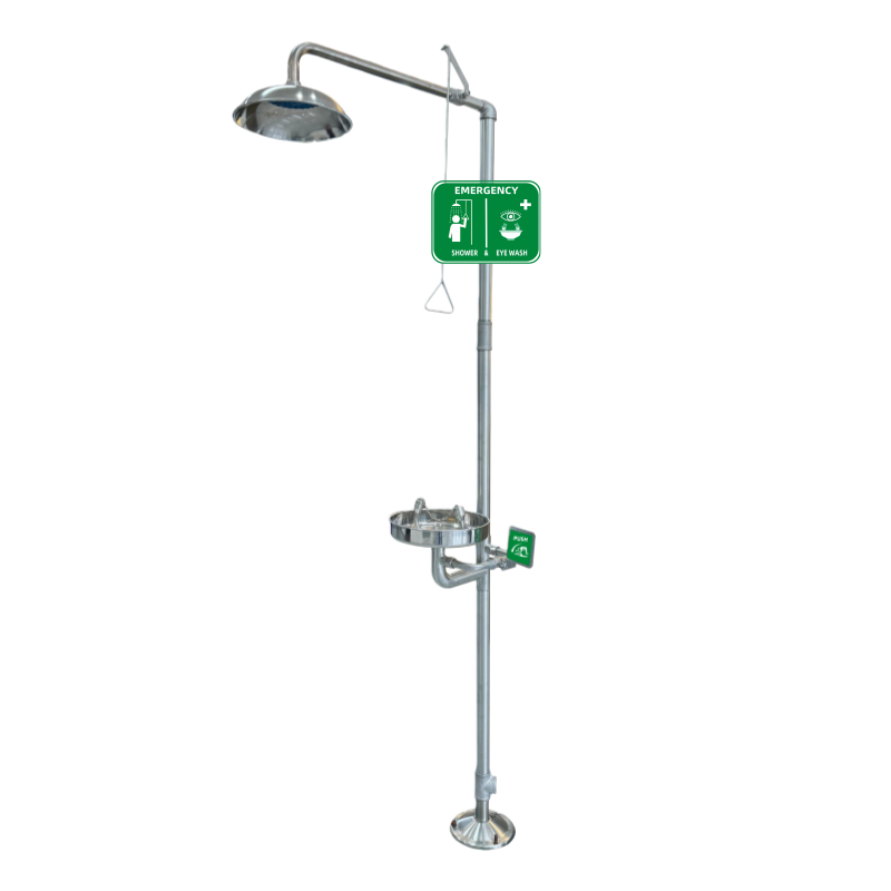 316 Stainless Steel Emergency Shower and Eyewash Eye Wash Safety Shower ...