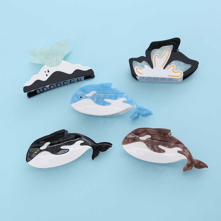 QIYI New Design Ocean Claw Clip Cute Hairclip Large Size Acetate Women ...