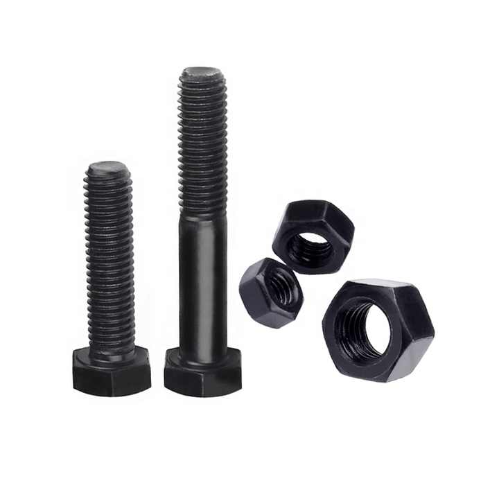 Black Hex Bolts and Nuts - DIN933 M6 to M100 Stainless Steel