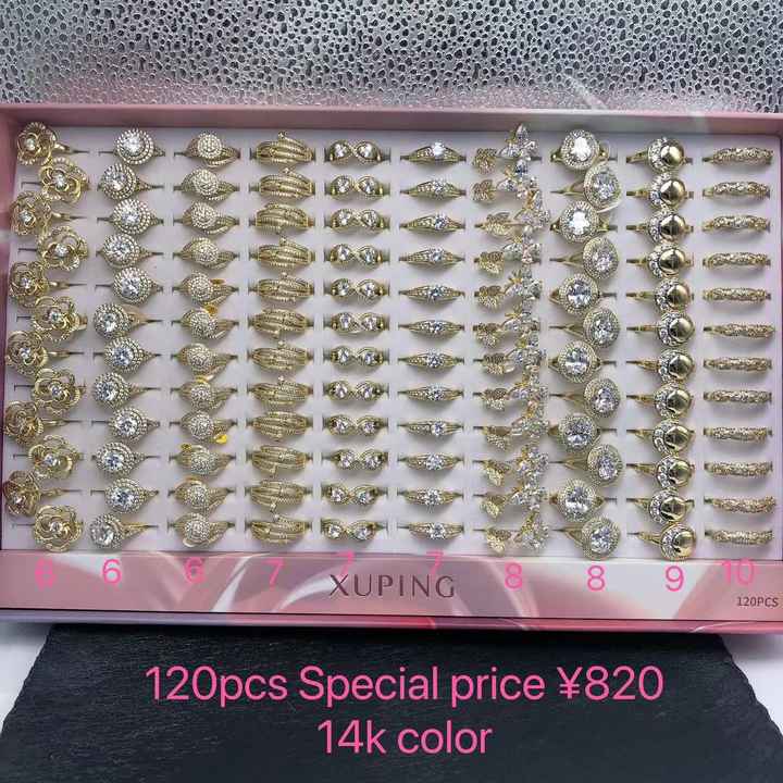 XUPING Jewelry Wholesale - 120 Pcs Mixed Rings Boxed