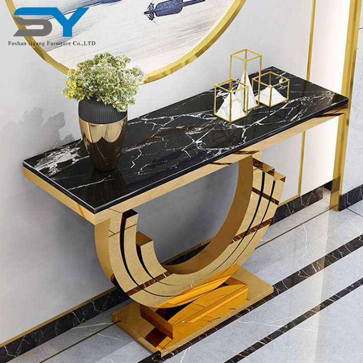 Foshan Furniture Stainless Steel Chinese Console Table Wrought Iron ...