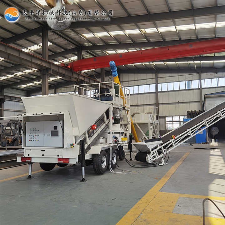 Mobile Portable Fully Automatic Cement Mixer 10 to 50 M3/h