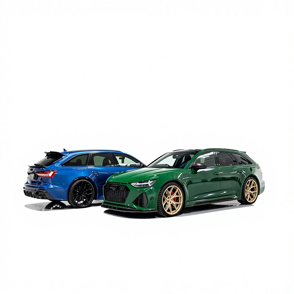 For Audi RS6 Carbon Fiber Body Kit RS6 UB Style Carbon Fiber Front Lip ...