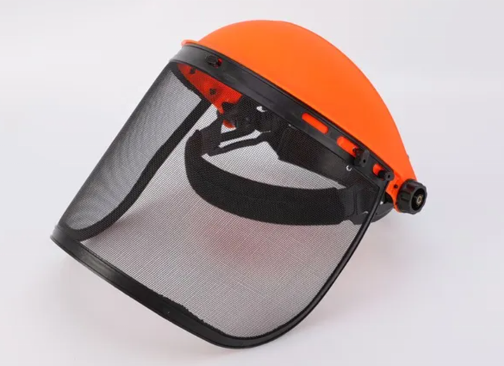 HDPE Shell Wire Mesh Visor Ratchet Adjust Manner Full Face Shield ...